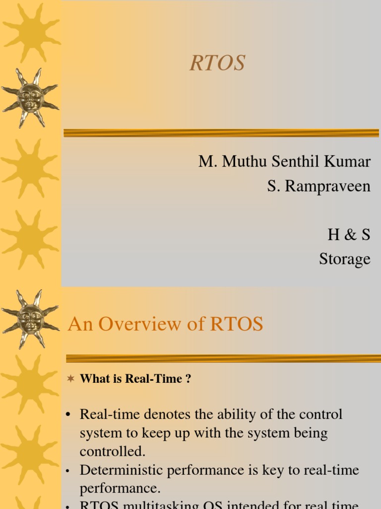 Overview of RTOS | PDF | Scheduling (Computing) | Real Time Computing