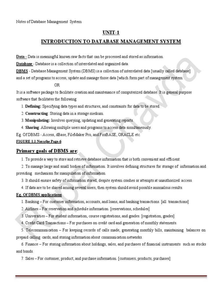 Introduction To DBMS | PDF | Object (Computer Science) | Databases