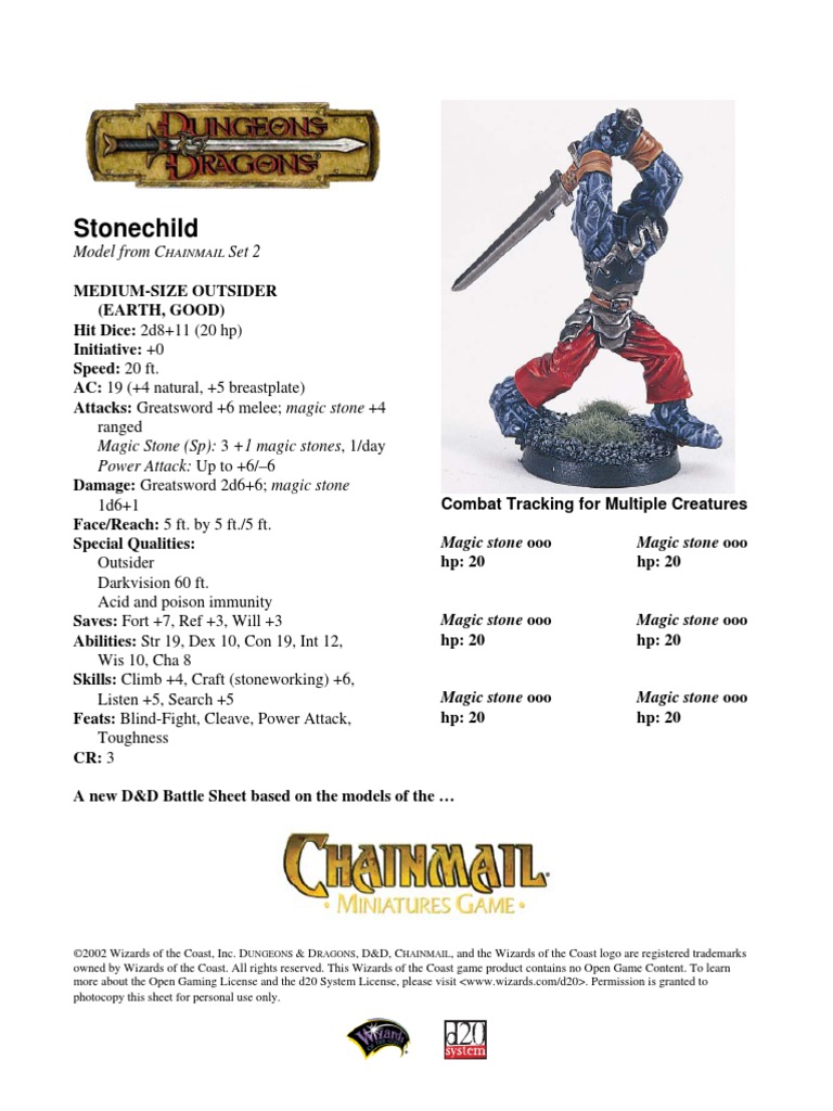 Stone Child | PDF | Dungeons & Dragons | Role Playing Games