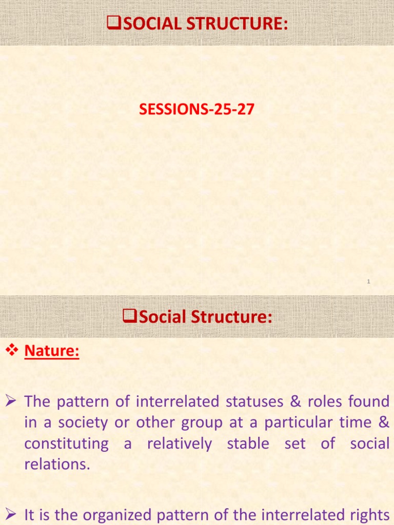 Social Structure | PDF | Social Structure | Society