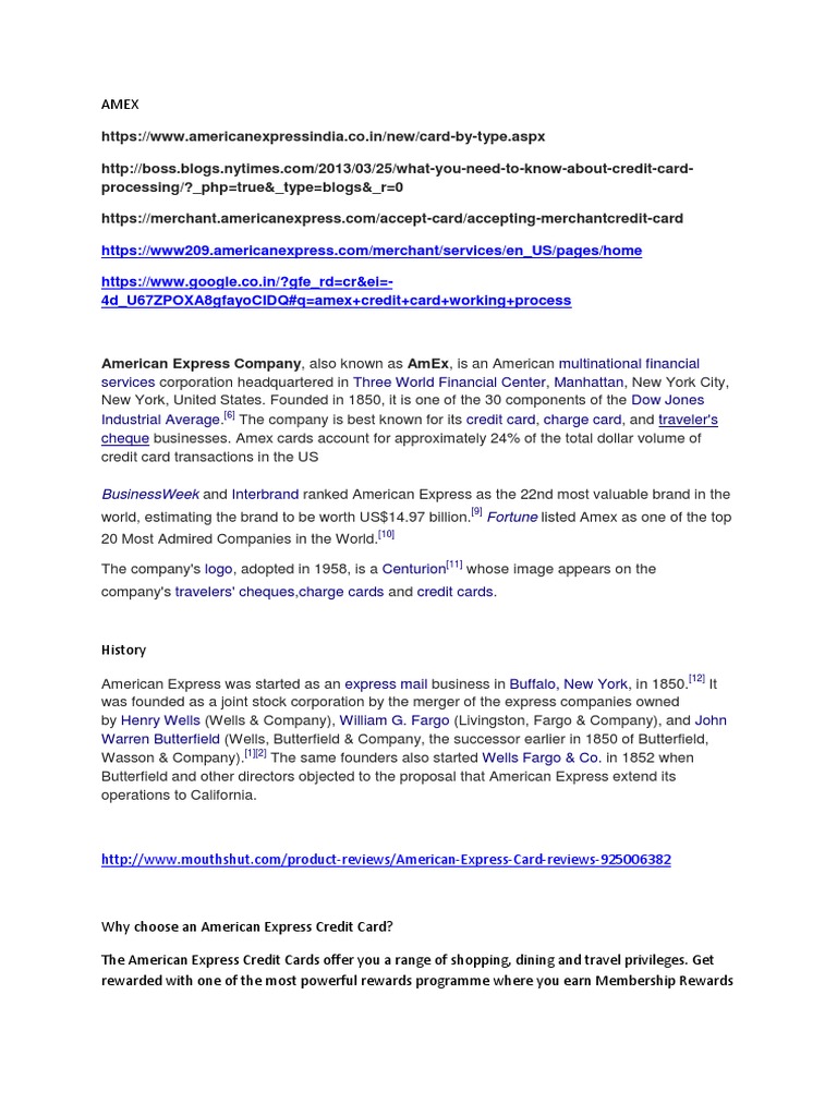 Amex | PDF | Credit Card | American Express