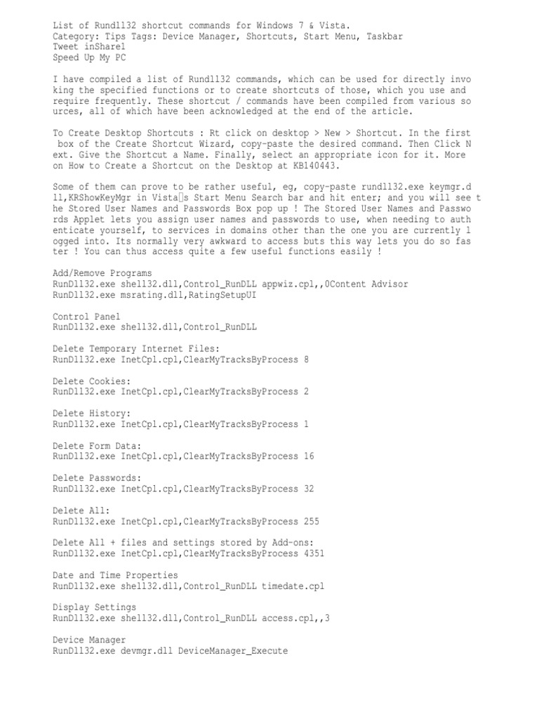 Shortcuts | PDF | Operating System Technology | Operating System Families