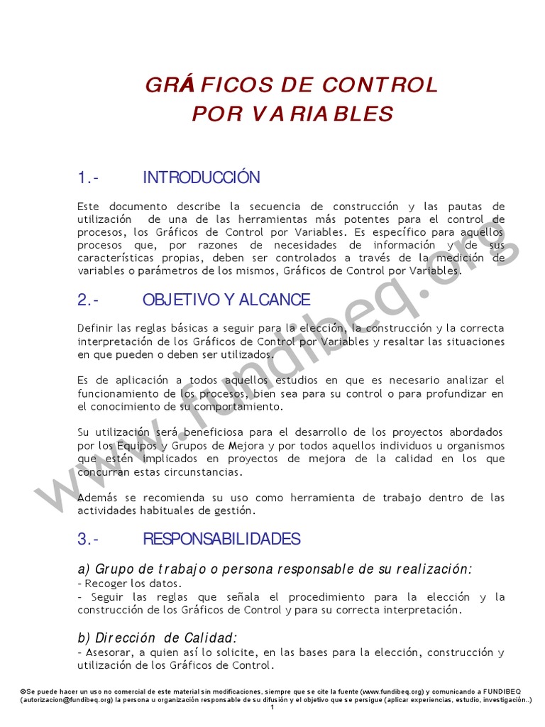 Graficos de Control Por Variables | PDF | Dispersión estadística | Desviación Estándar