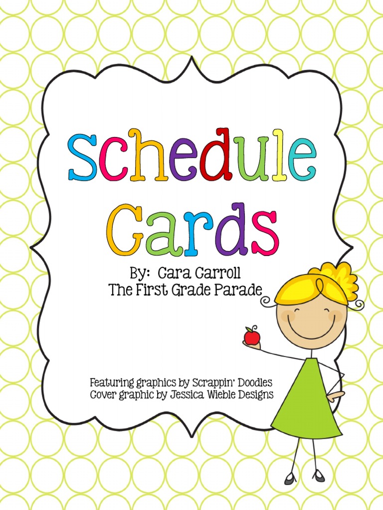 Schedule Cards The First Grade Parade | PDF | Reading (Process ...