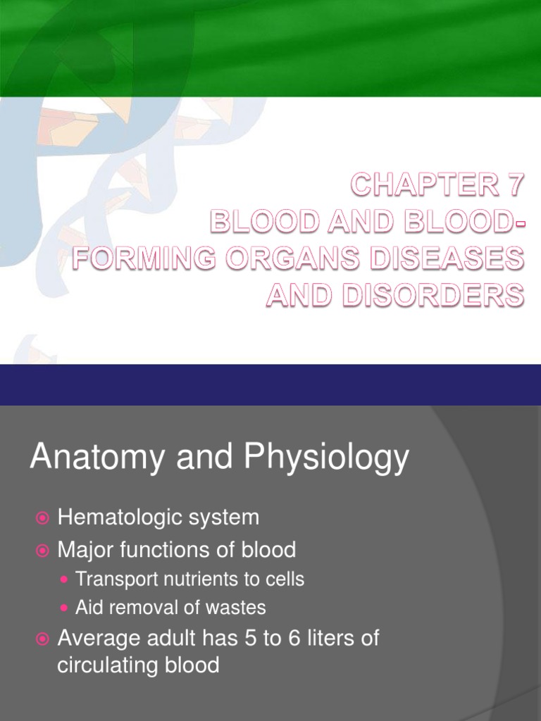 Blood and Blood-Forming Organs Diseases and Disorders | PDF | Anemia ...