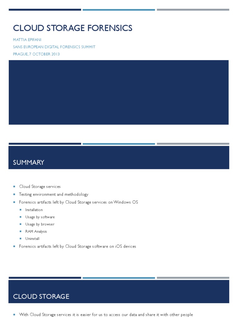Cloud Storage Forensics Overview | PDF | I Cloud | Windows Registry