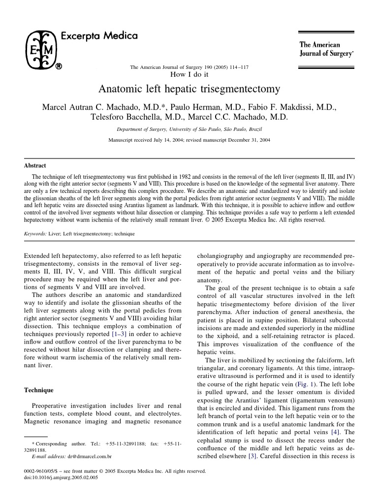 Trisegmentectomy | Liver | Gastroenterology