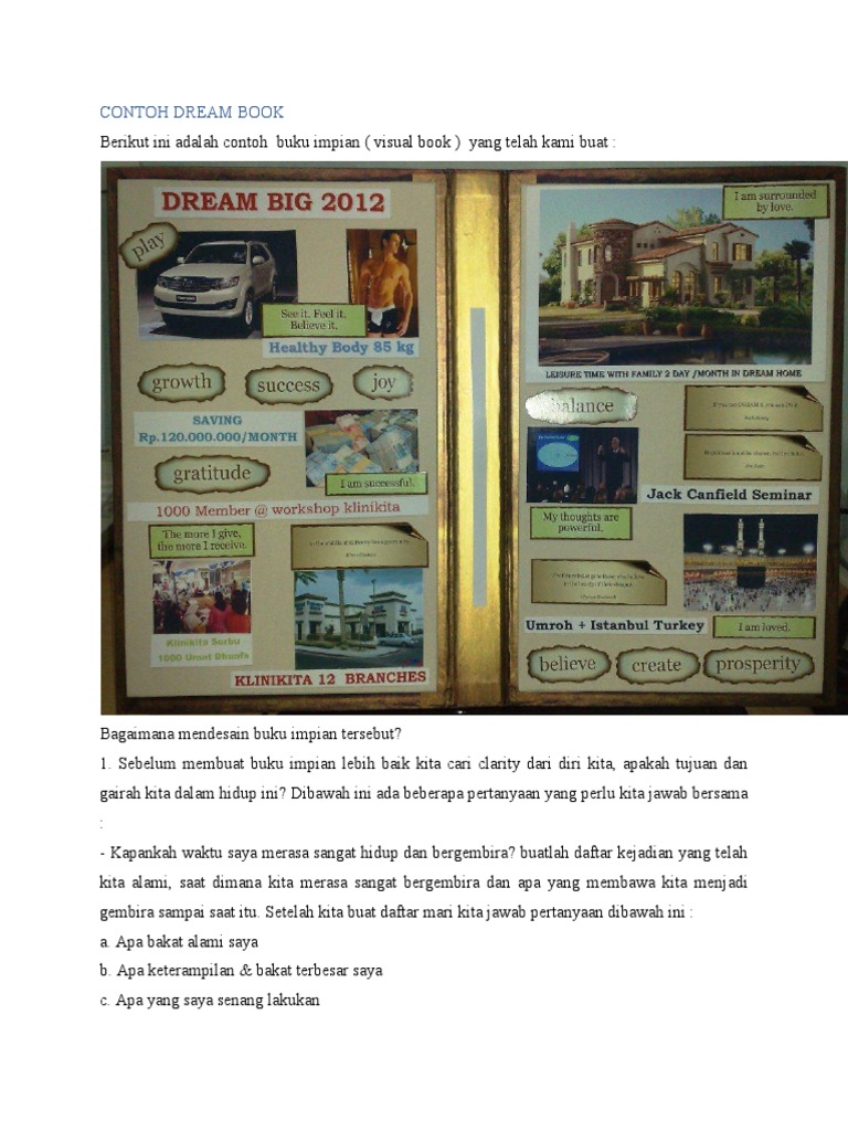 Contoh Dream Book | PDF