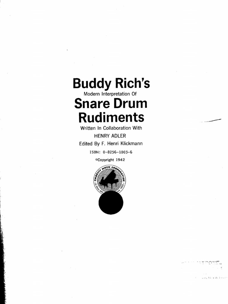 Buddy Rich's Modern Interpretation of Snare Drum Rudiments | PDF