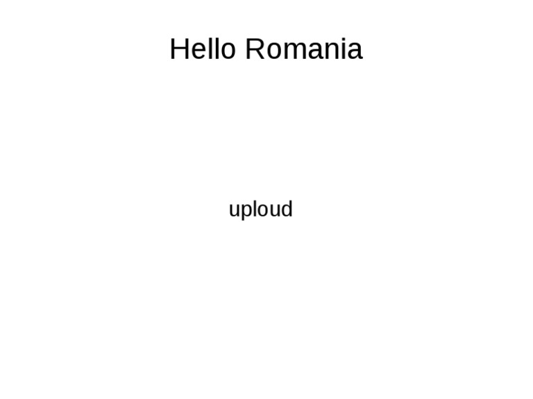 Hello Romania | PDF