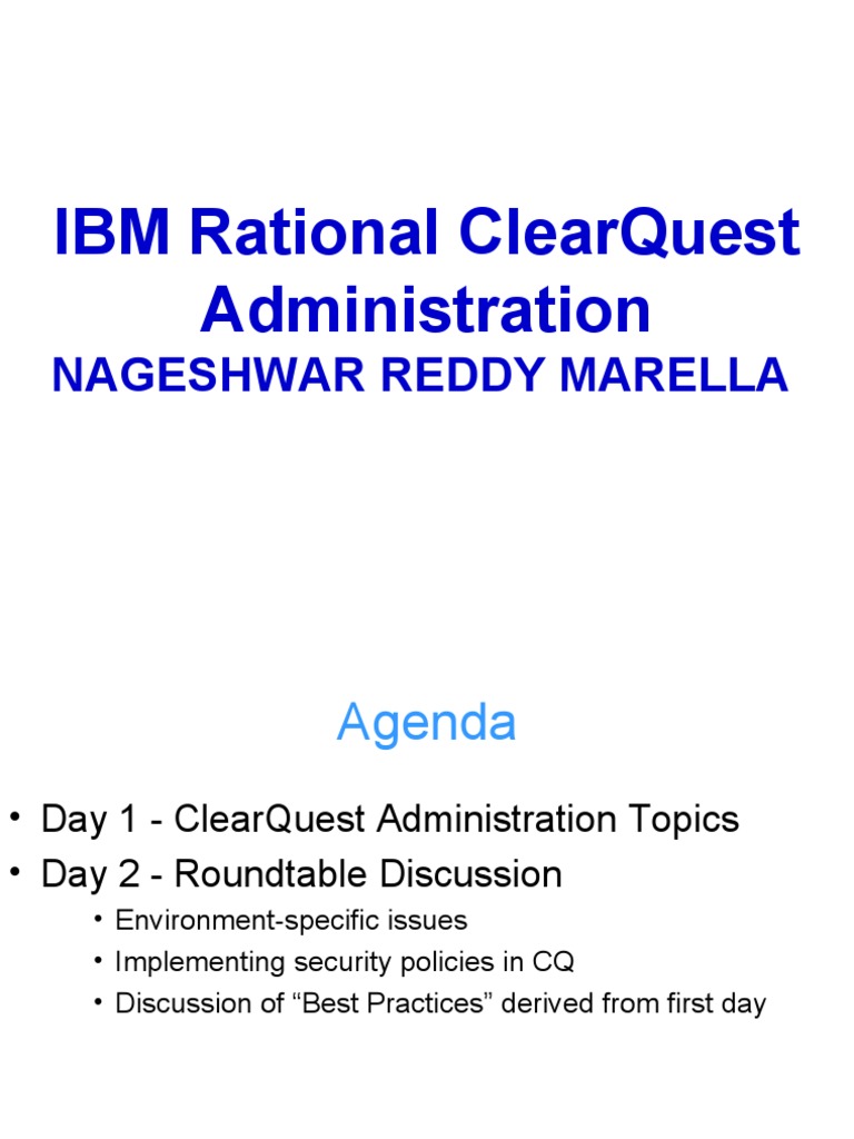 IBM Rational ClearQuest Administration | PDF | Scripting Language ...