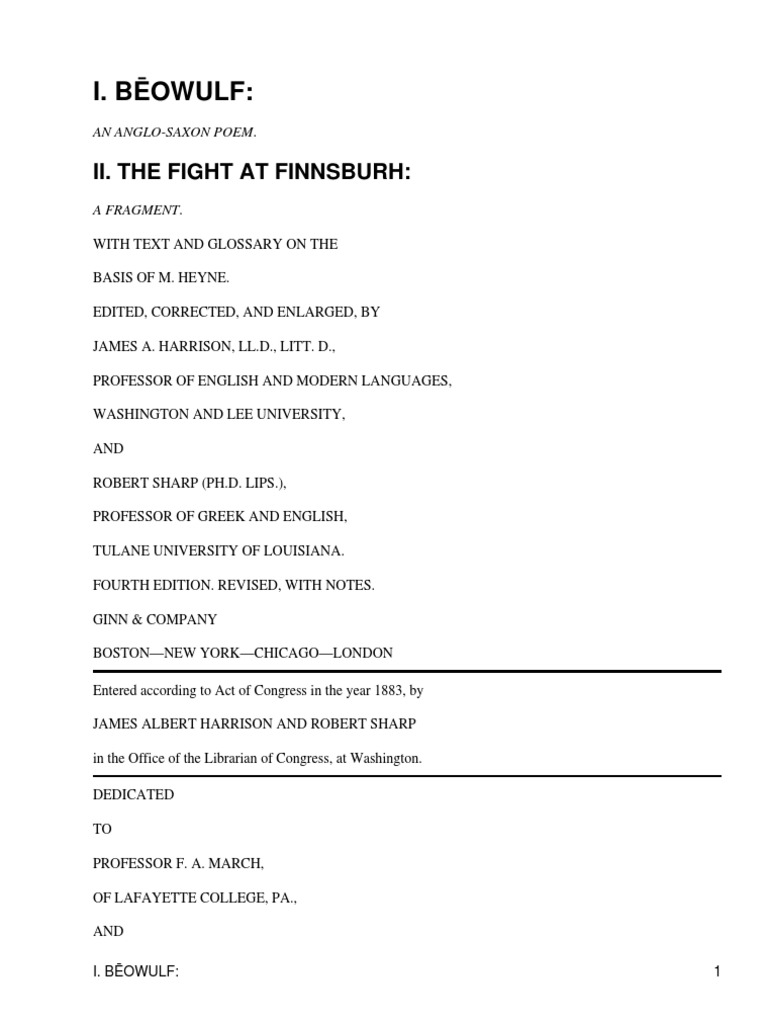 Beowulf | Download Free PDF | Beowulf | Scandinavian Folklore