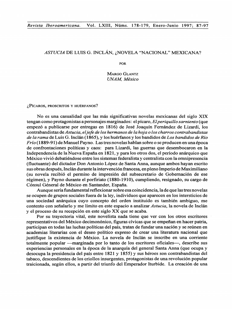 Astucia de Luis G. Inclán: Novela Nacional | PDF | México | Novelas