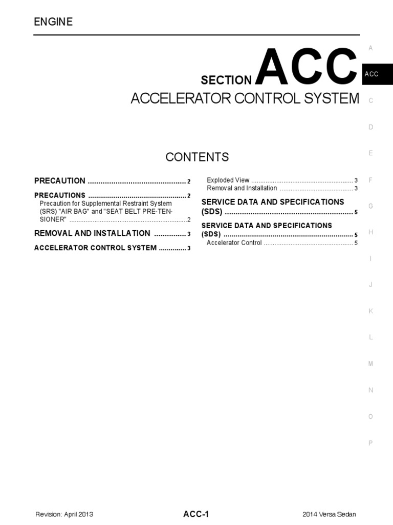 Accelerator Control System: Section | PDF | Airbag | Seat Belt