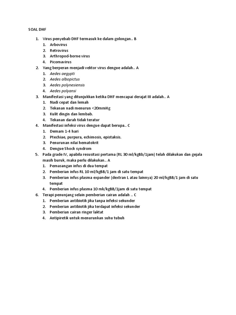 Soal DHF | PDF