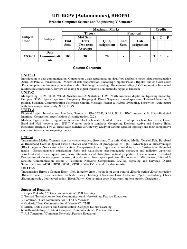 III Year Syllabus UIT | PDF | Relational Database | Computer Memory
