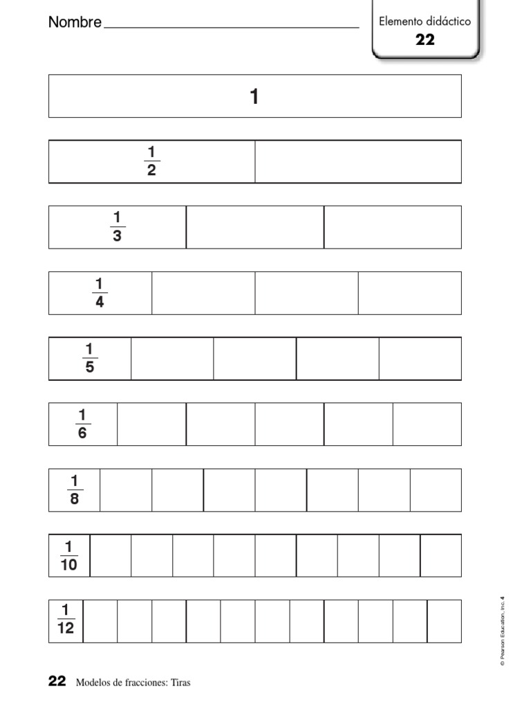 Modelos de Fracciones Tiras | PDF