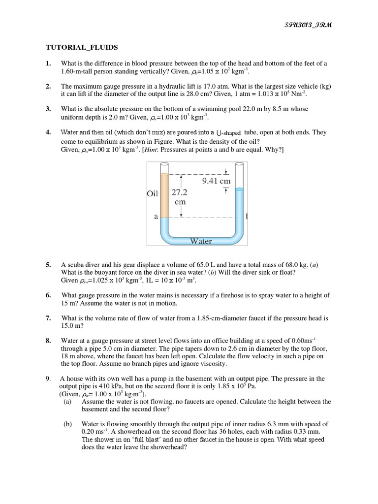 20140523170533tutorial Fluids | PDF | Pressure Measurement | Pressure
