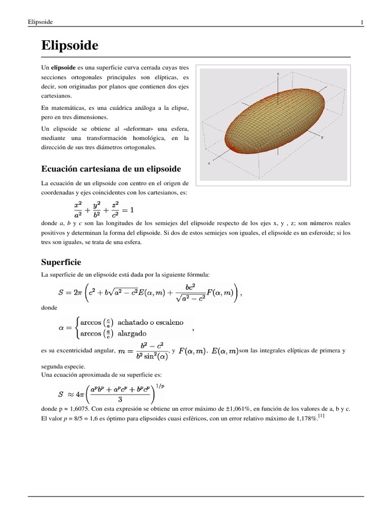 Elipsoide | Formas geométricas | Geometría | Prueba gratuita de 30 días ...