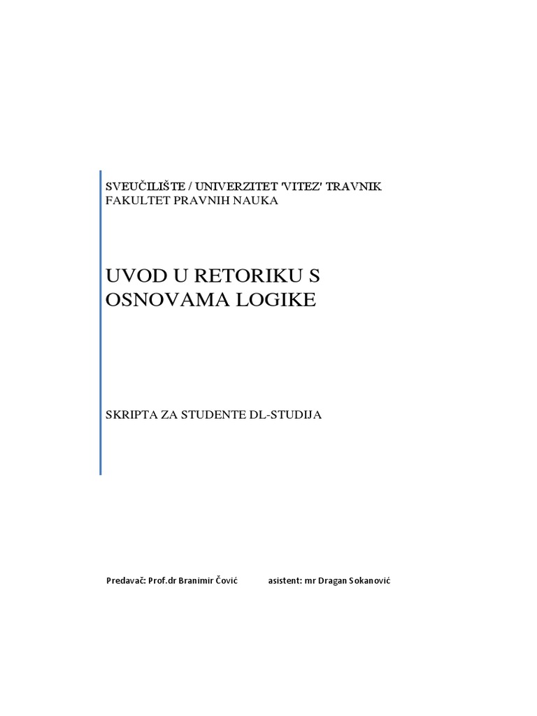 Povijest Retorike I Sudska Retorika | PDF