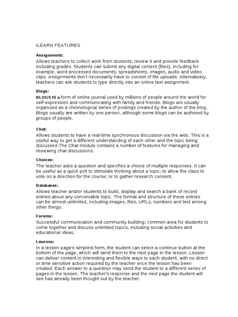 Learning Management System Lms Features Pdf World Wide Web