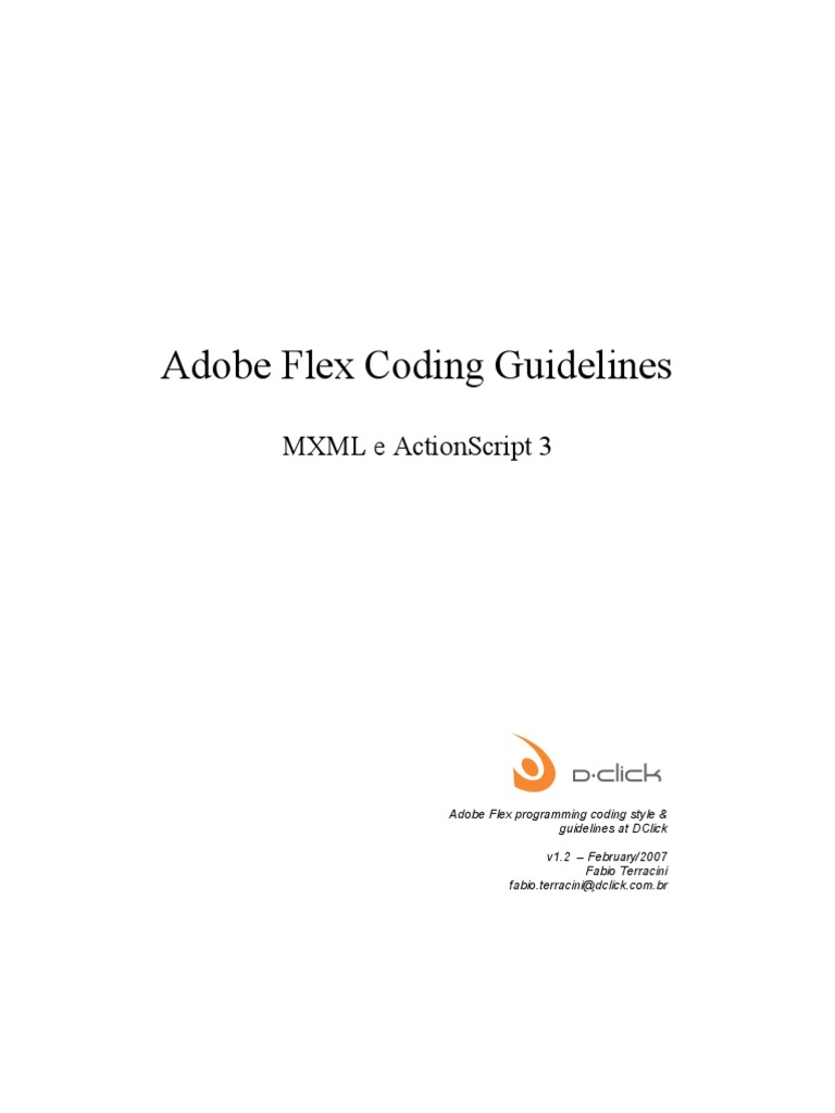Adobe Flex Coding Guidelines | PDF | Action Script | Control Flow