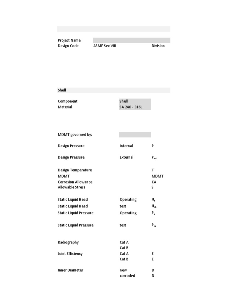 Design Calculations for an ASME Section VIII Division 1 Pressure Vessel ...