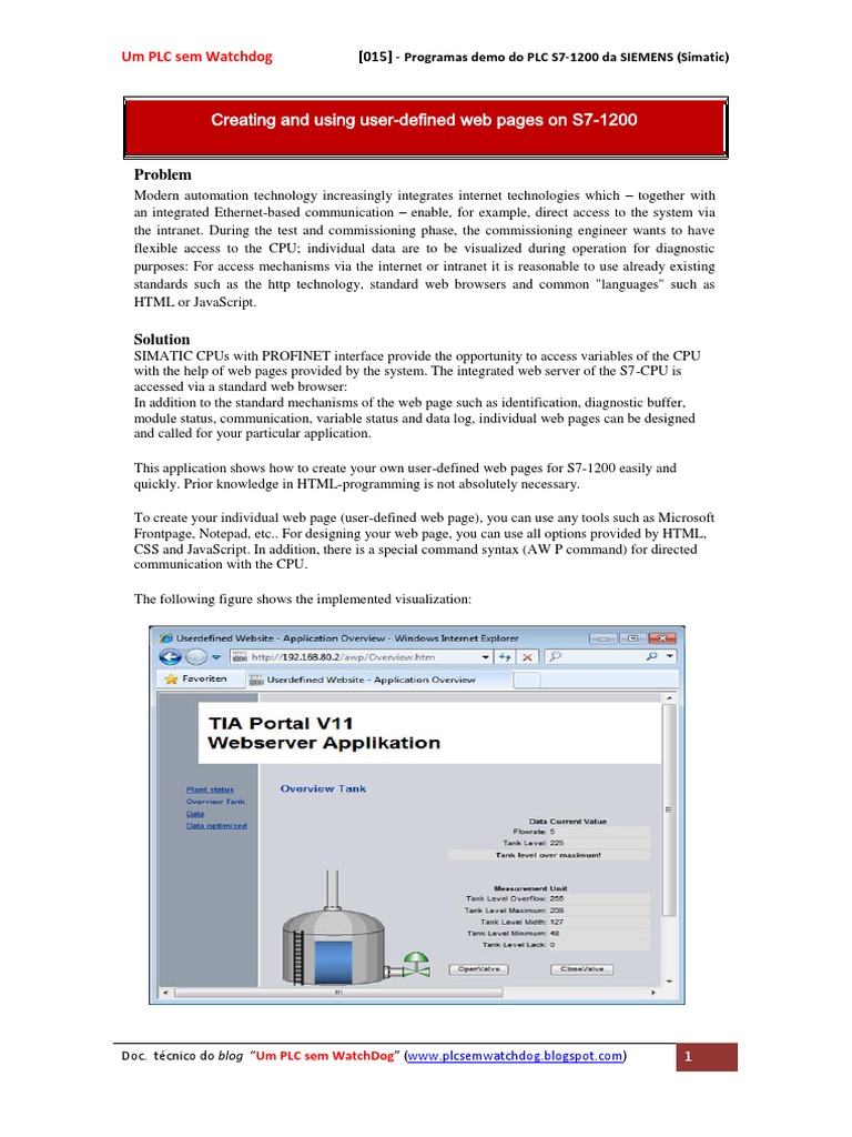 Creating and Visualizing Custom Web Pages for Monitoring and ...