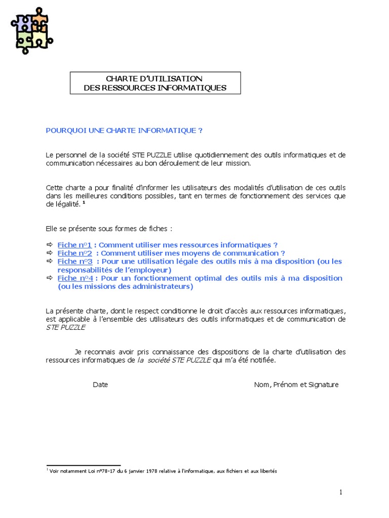 Charte Informatique | PDF | Informatique | Informatique