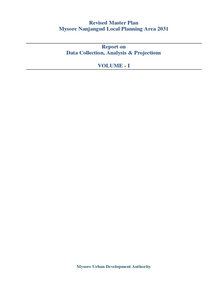 Revised Master Plan Mysore Nanjangud | PDF | Transport | Parking