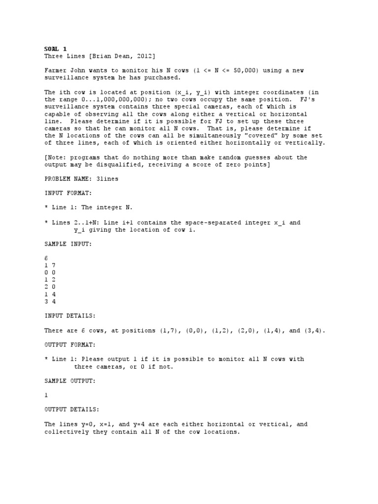 Soal Simulasi Kompetisi ACM-ICPC PDF | PDF | Bookcase | Prime Number