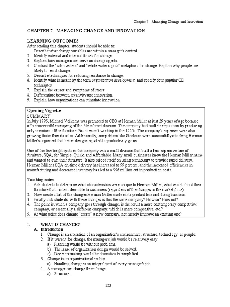 Organizational Development Notes | PDF | Stress (Biology) | Leadership
