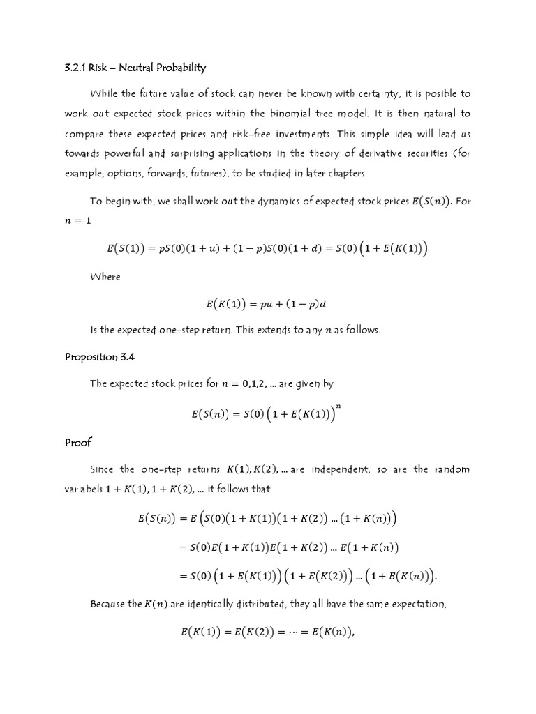 Risk Neutral Probability | PDF | Risk | Business Economics