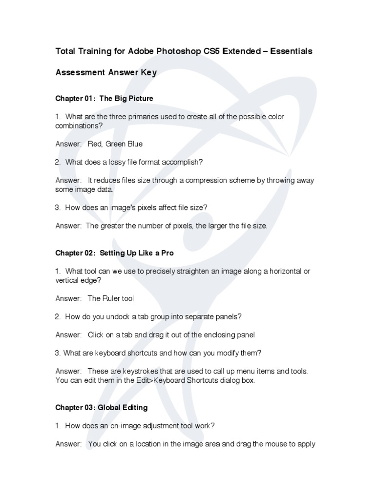 TPSC5ES Assessment Answer Key | PDF | Adobe Photoshop | Raw Image Format