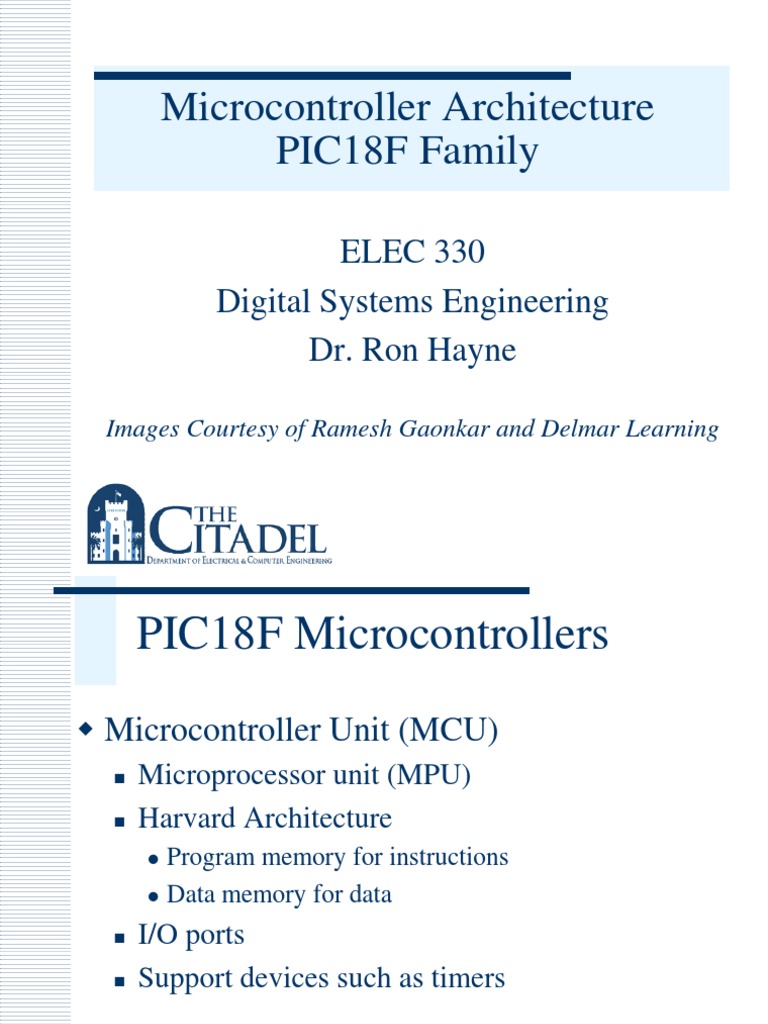MICROCONTROLLER FAMILY of PIC 18 | PDF | Pic Microcontroller ...