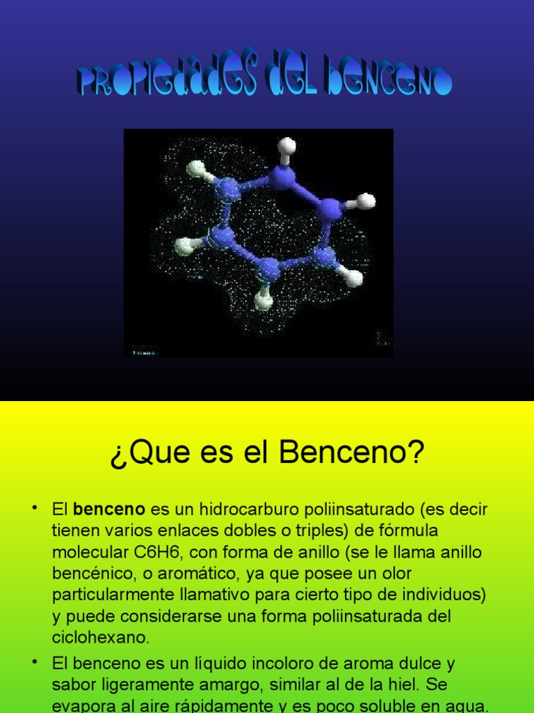 benceno | Benceno | Compuestos químicos