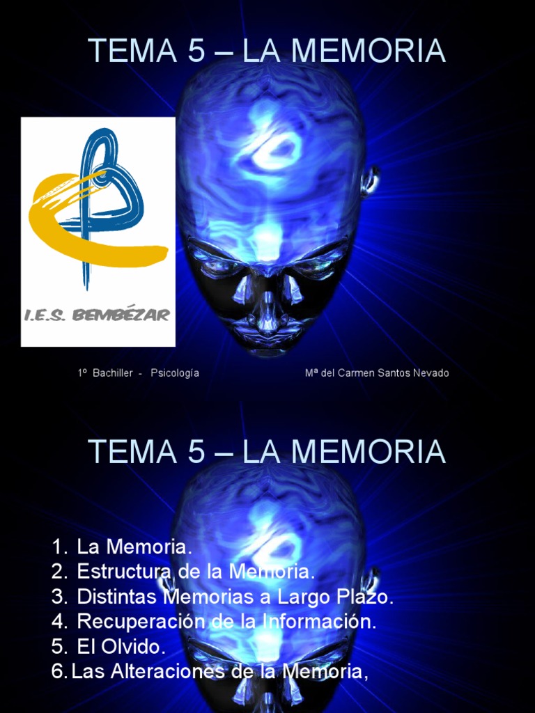 Psicología - TEMA 5 - La Memoria | Memoria | Información | Prueba gratuita de 30 días | Scribd