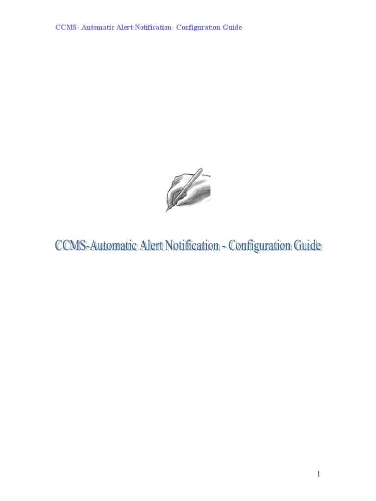CCMS Alert Notification Guide | PDF | Technology & Engineering