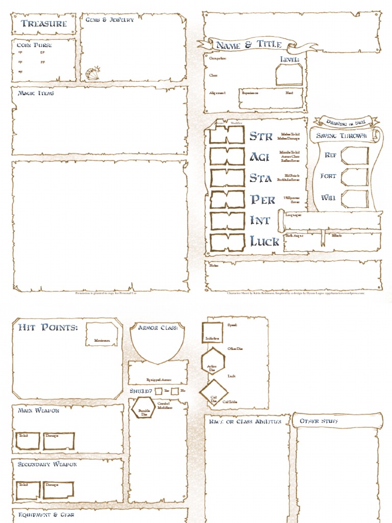 D&D Character Sheet Modifiers Guide | PDF