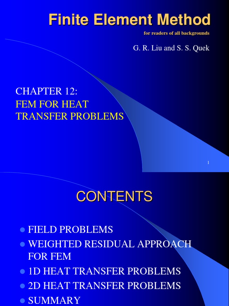 Finite Element Method: Fem For Heat Transfer Problems | PDF | Finite ...