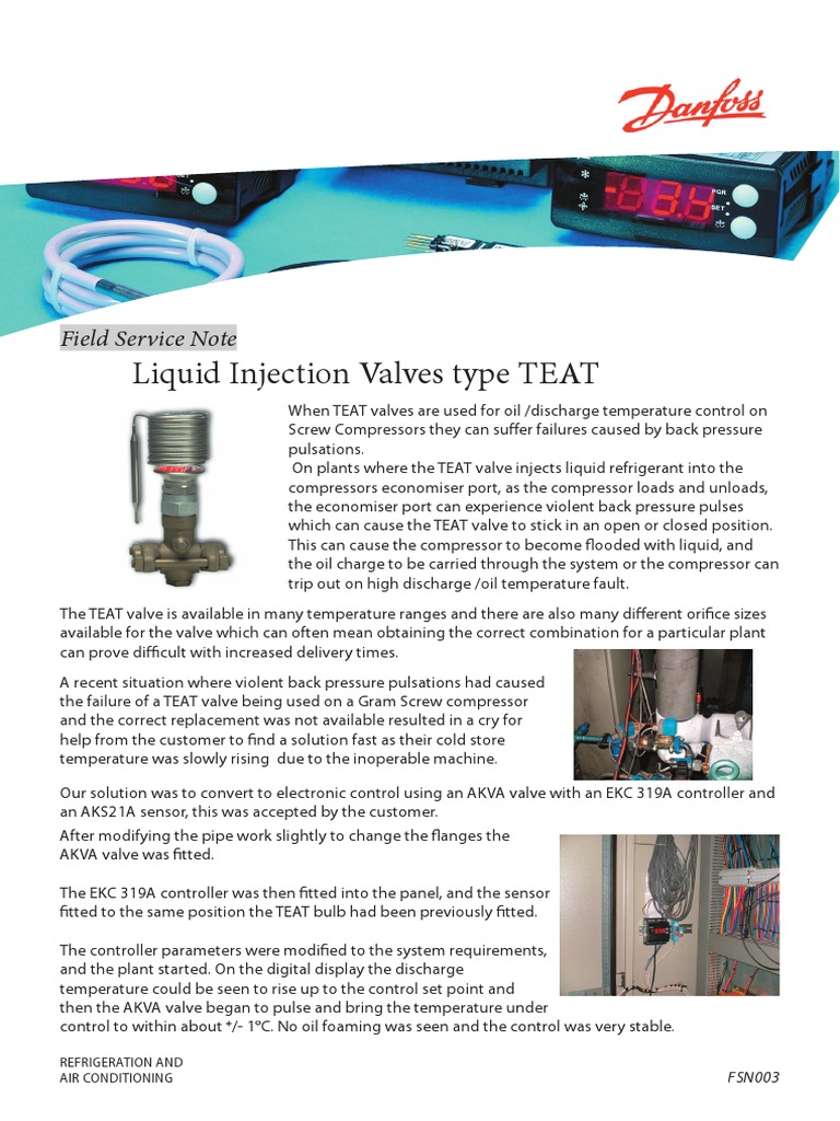 Liquid Injection Valves Type TEAT | PDF | Mechanical Engineering ...
