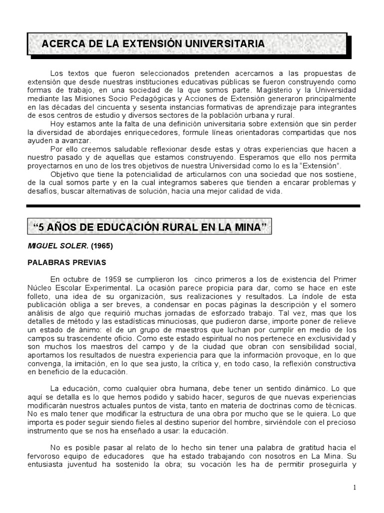 Acerca de La Extensiòn Universitaria | Descargar gratis PDF ...