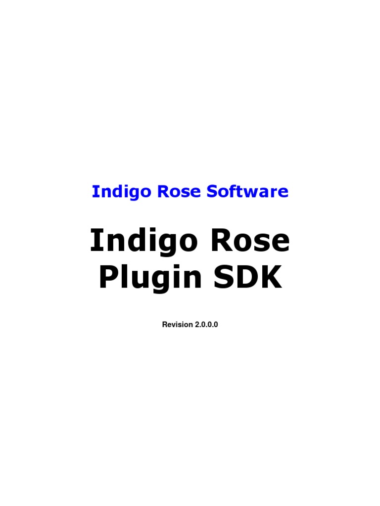 Indigo Rose Plugin SDK - 2.0 | PDF | Button (Computing) | Scripting ...