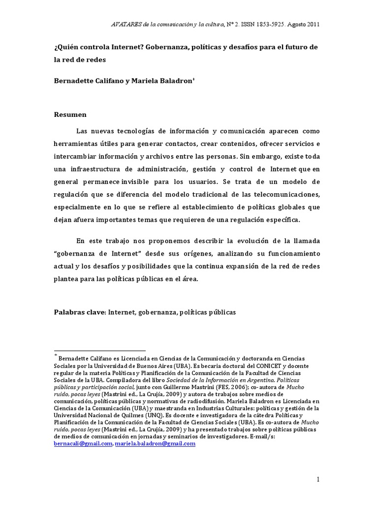 ¿Quien Controla Internet PDF | PDF | Internet | Red de computadoras
