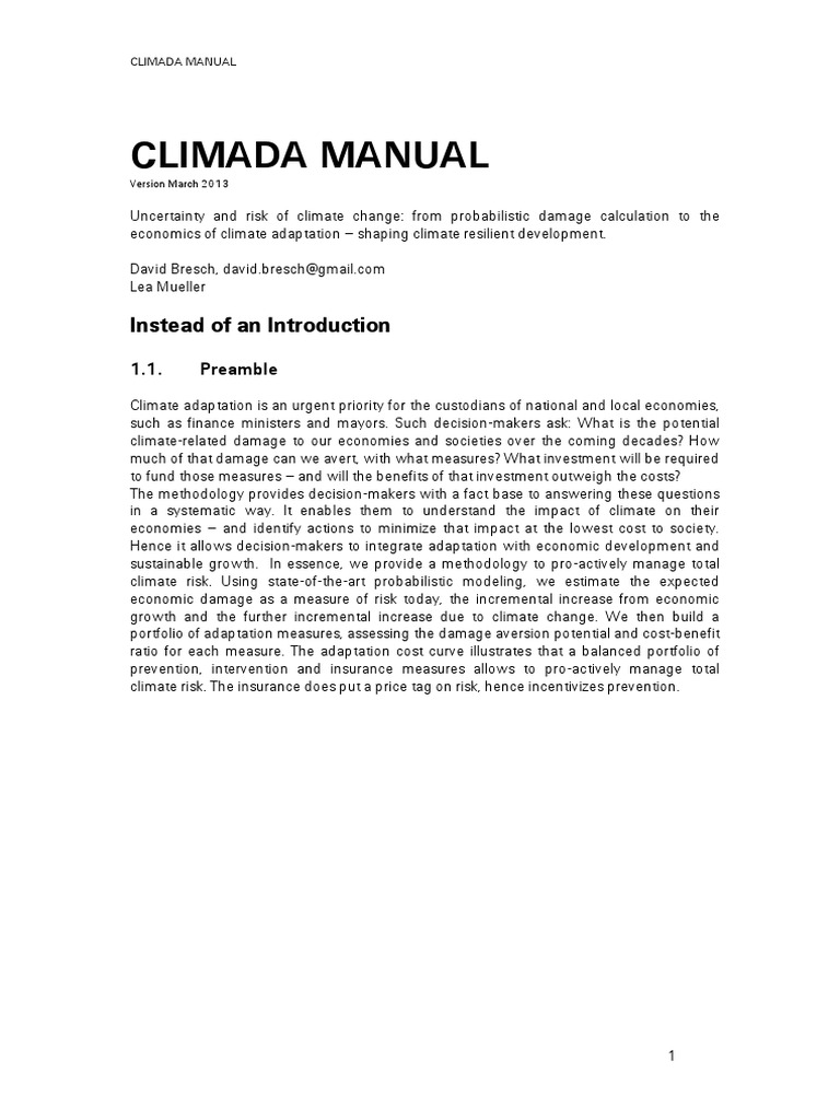 Climada Manual | Download Free PDF | Tropical Cyclones | Risk