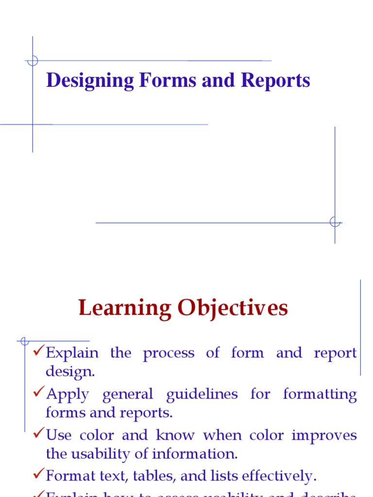 11 Designing Form and Reports | PDF | Usability | Typefaces