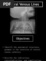 Central Venous Catheter Overview | PDF | Thrombosis | Catheter