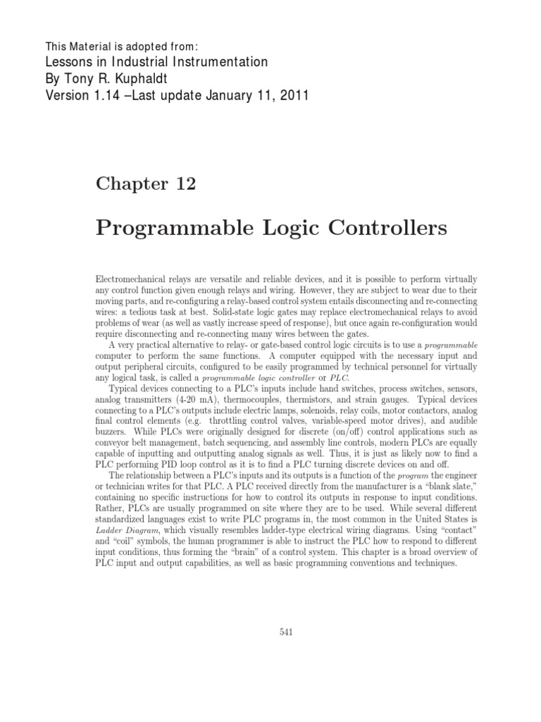 Programmable Logic Controllers Basic | PDF