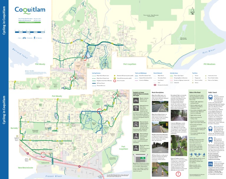 Coquitlam Bike Map | PDF | Cycling Infrastructure | Road Transport