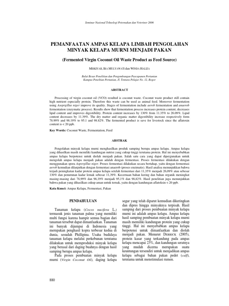 Manfaat Ampas Kelapa | PDF